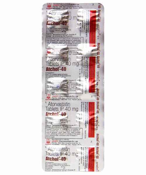 ATCHOL 40MG TAB ( ARISTO PHARMACEUTICALS PVT LTD ) - Buy ATC - MedPlusMart