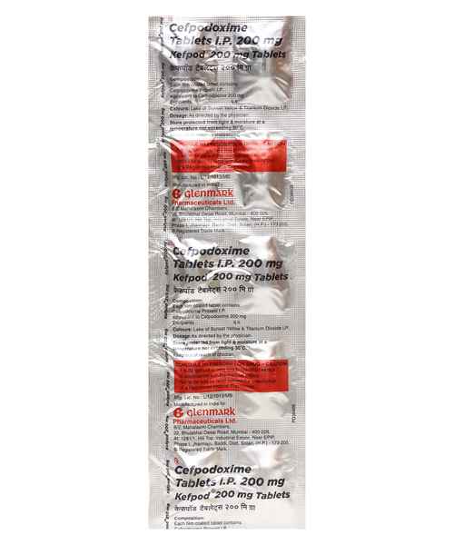 KEFPOD 200MG TAB ( GLENMARK PHARMACEUTICALS LTD ) - Buy KEFPOD 200MG T