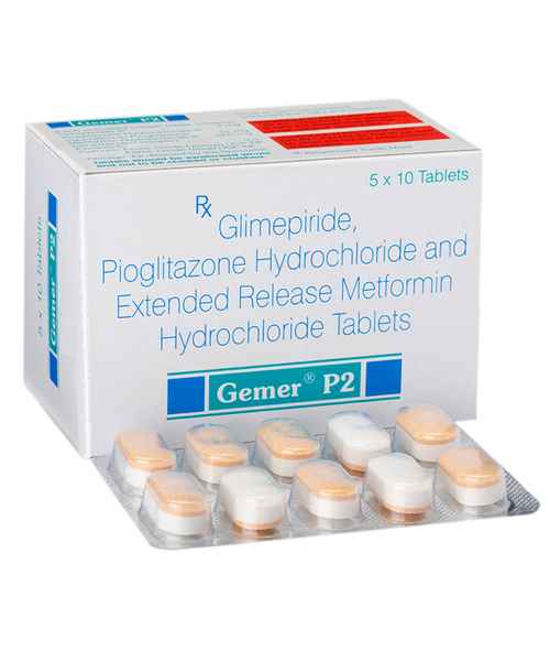 GEMER P 2MG TAB ( SUN PHARMA ) - Buy GEMER P 2MG TAB Online at best Pr